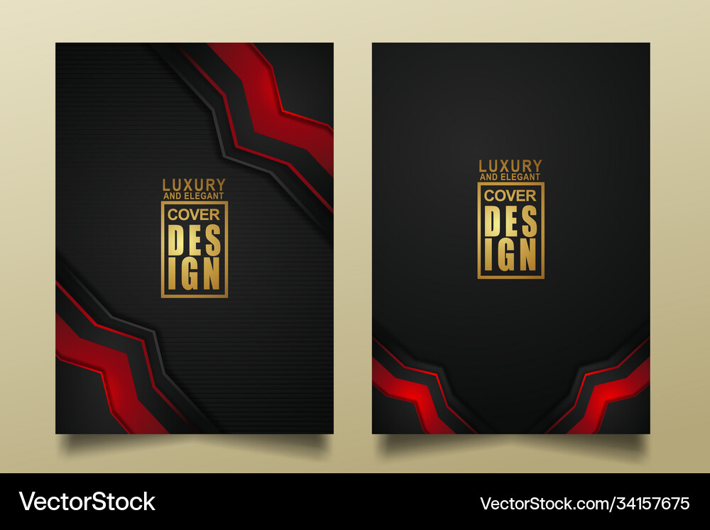 Set cover design template with luxury and elegant Vector Image