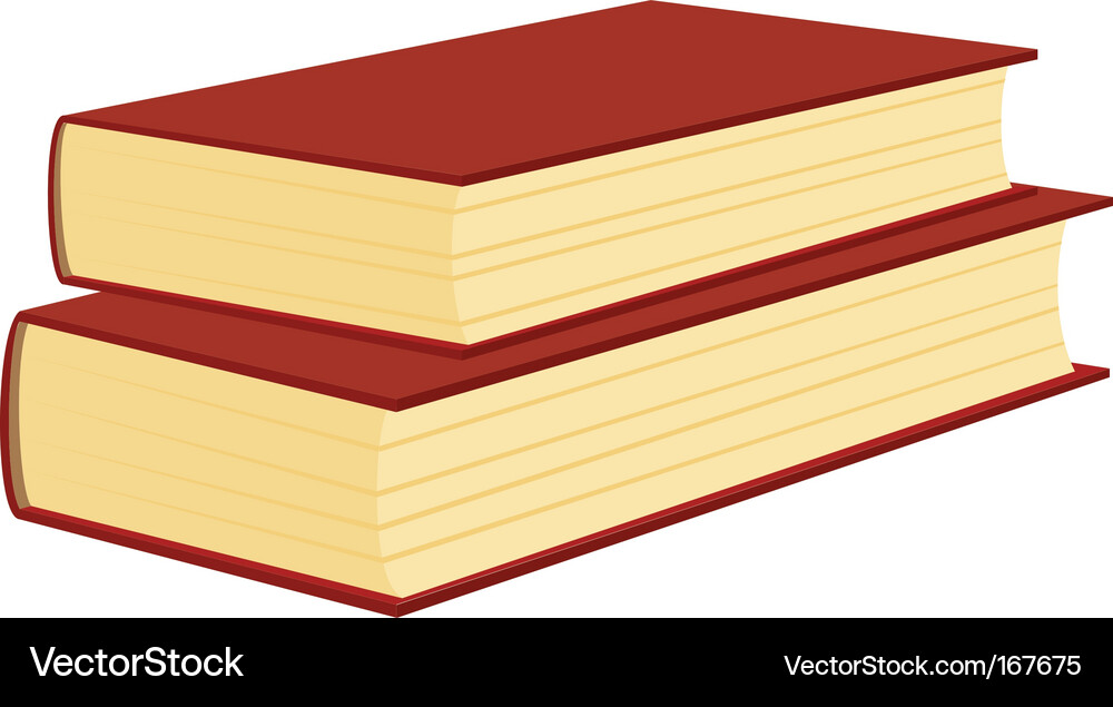 Two books Royalty Free Vector Image - VectorStock