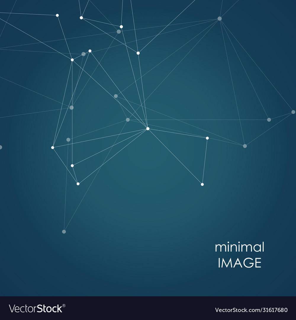Abstract Connection Structure On Dark Background Vector Image
