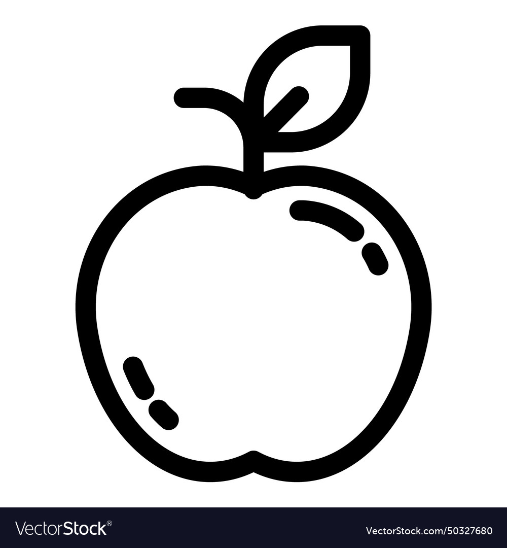 Apple flat icon isolated on white background Vector Image