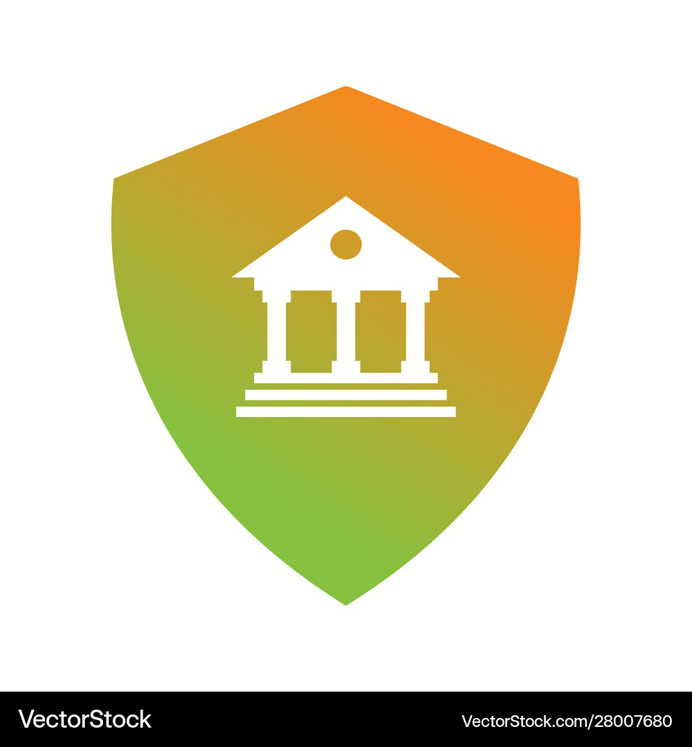 Beautiful bank glyph icon Royalty Free Vector Image