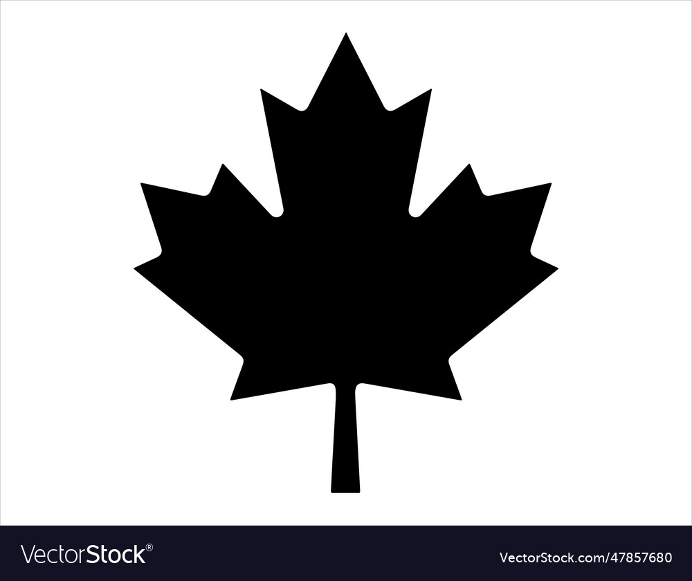 Canadian maple leaf silhouette Royalty Free Vector Image