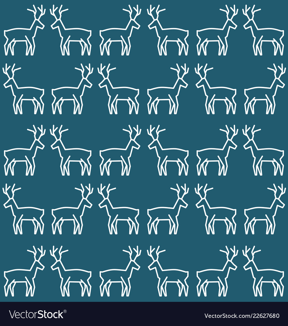 Christmas reindeer pattern Royalty Free Vector Image