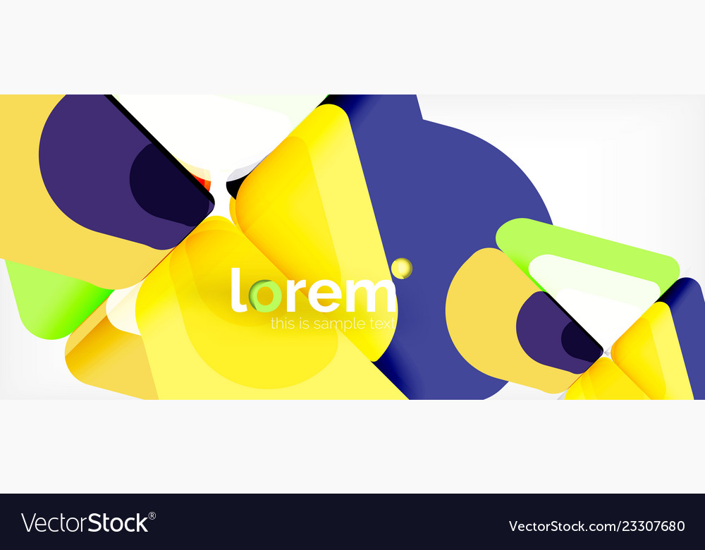 Colorful trendy geometric shapes background Vector Image