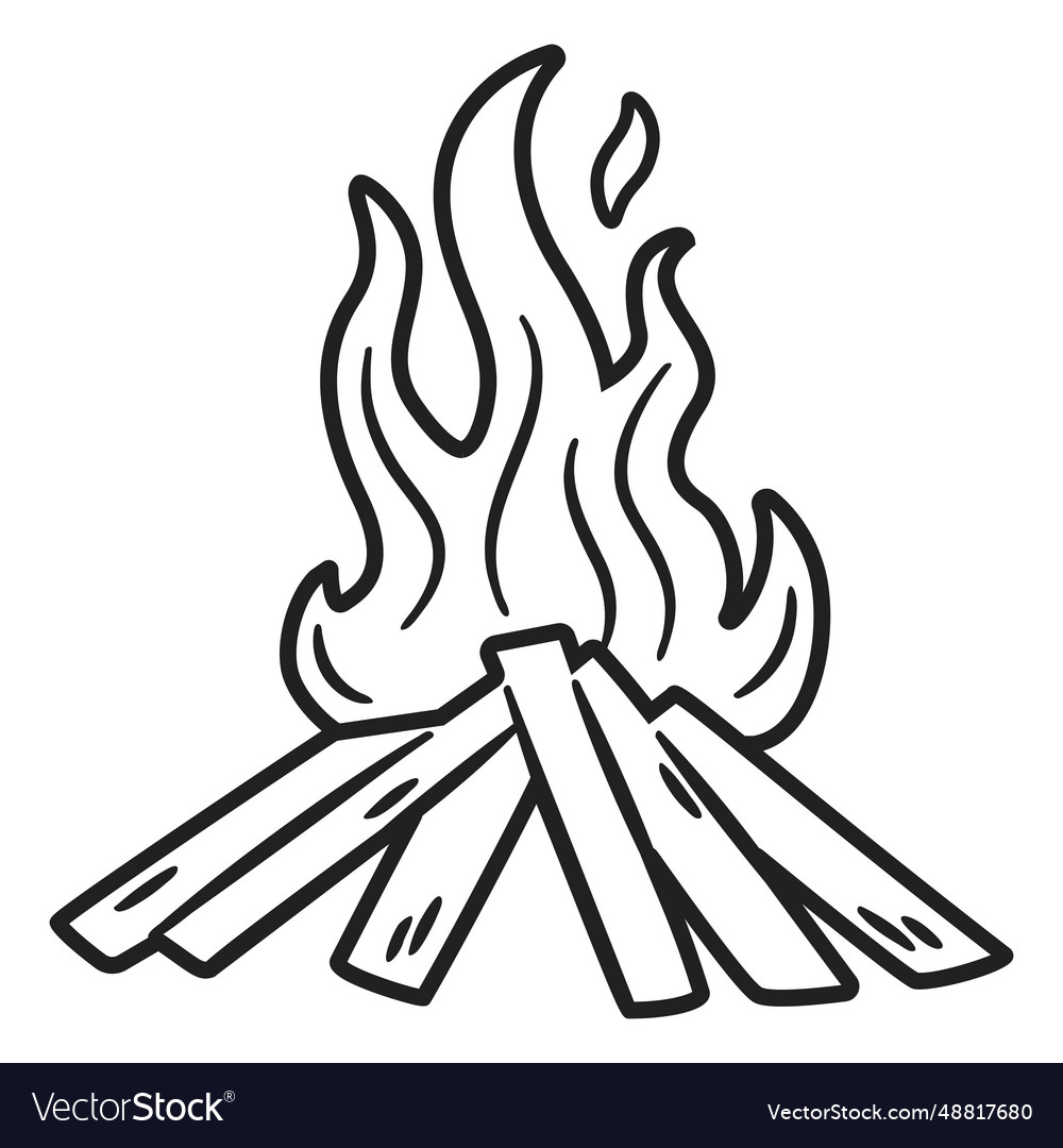 Eskimo doodle bonfire stroke Royalty Free Vector Image Eskimo doodle bonfire stroke Royalty Free Vector Image