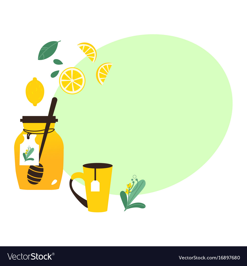 Flu cold influenza treatment objects elements Vector Image