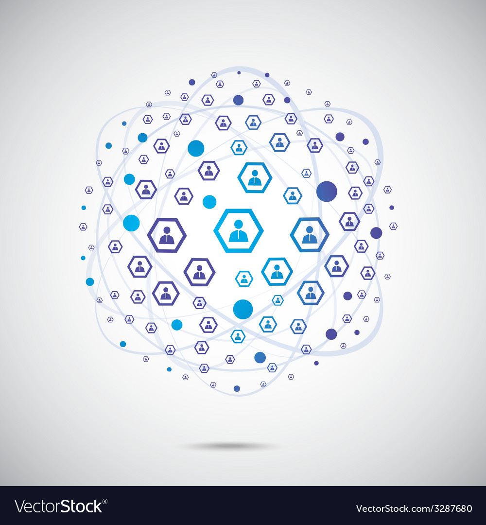 Human model connection Royalty Free Vector Image