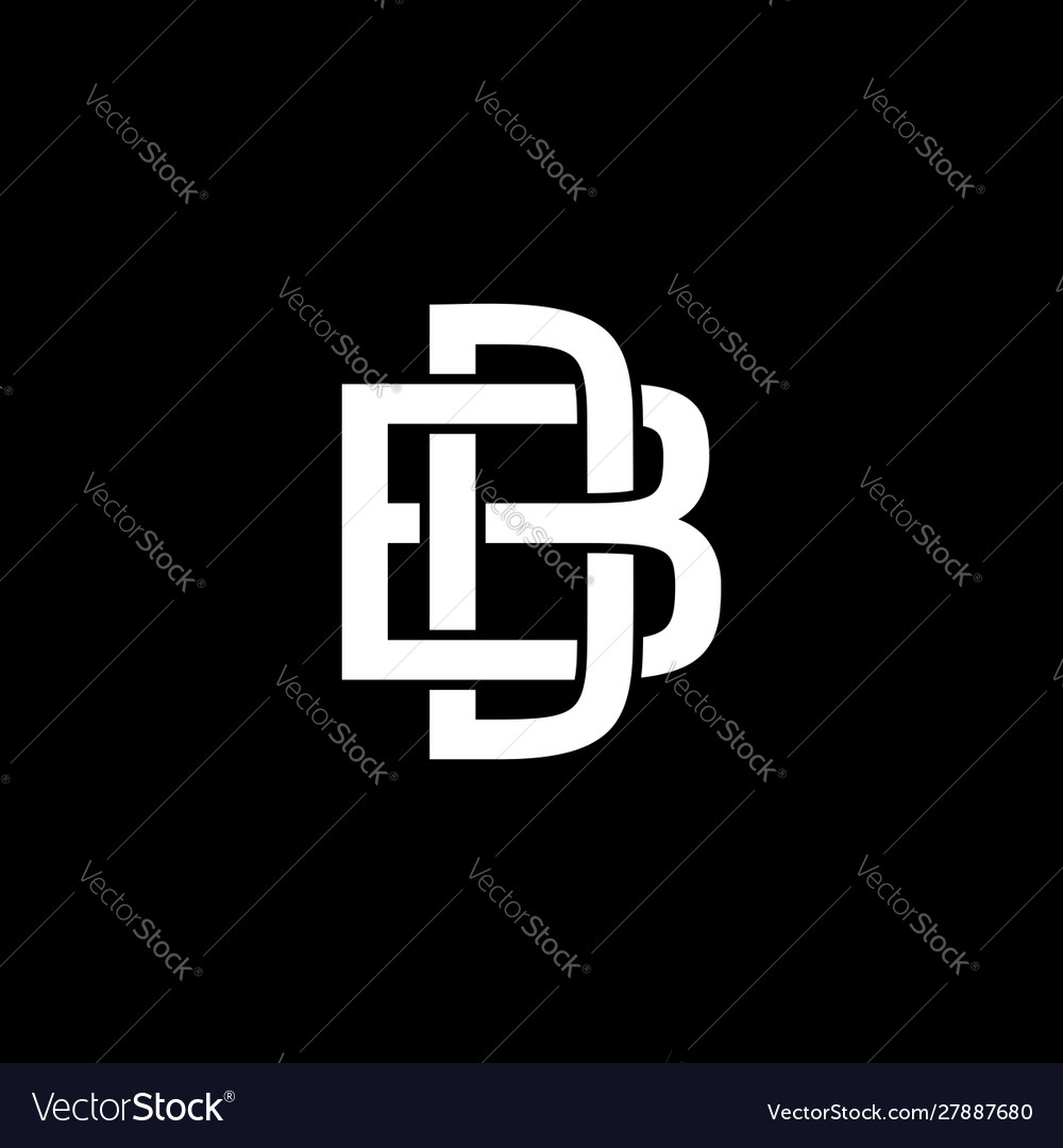 Initial letter b d logo template with heraldic Vector Image