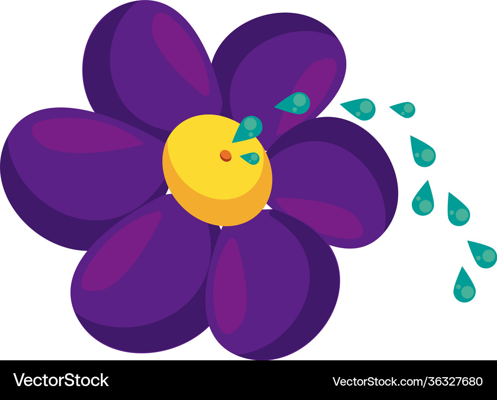Joke water flower fools day accessory Royalty Free Vector