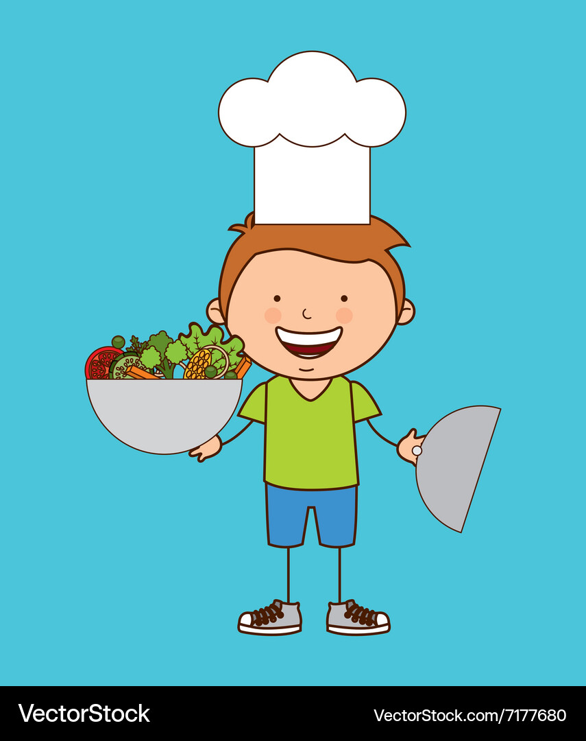 Kids cooking design Royalty Free Vector Image - VectorStock