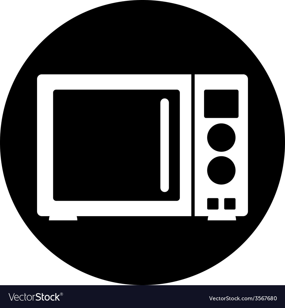 Microwave button Royalty Free Vector Image - VectorStock