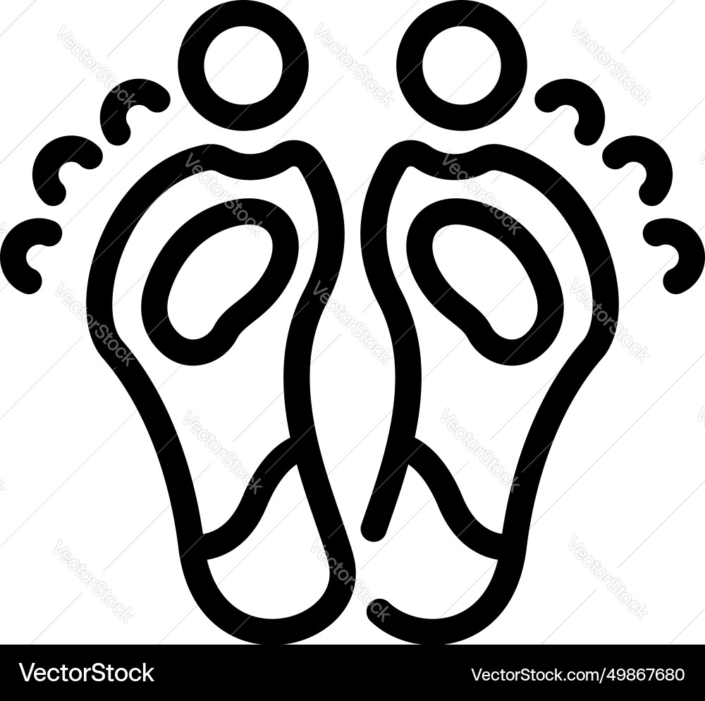 Modern orthopedic ankle icon outline feet Vector Image