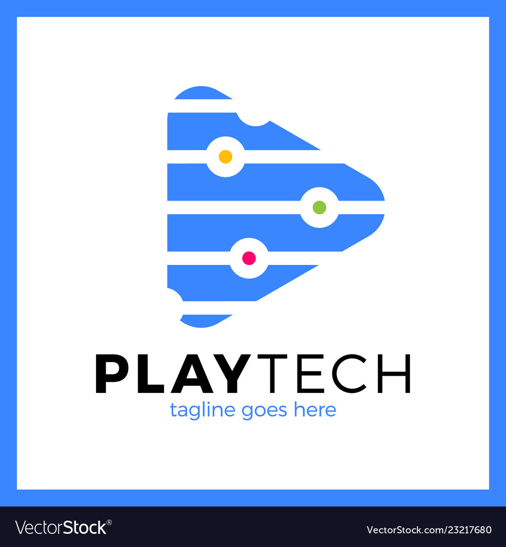 Play tech logo Royalty Free Vector Image - VectorStock
