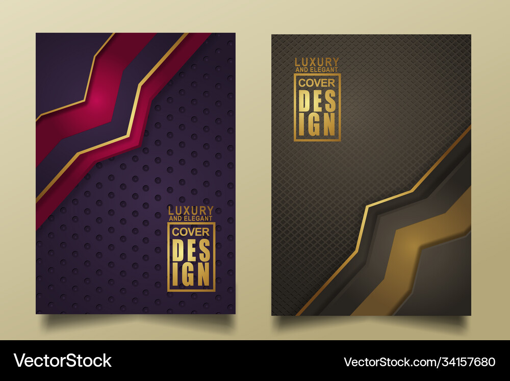 Set cover design template with luxury and elegant Vector Image