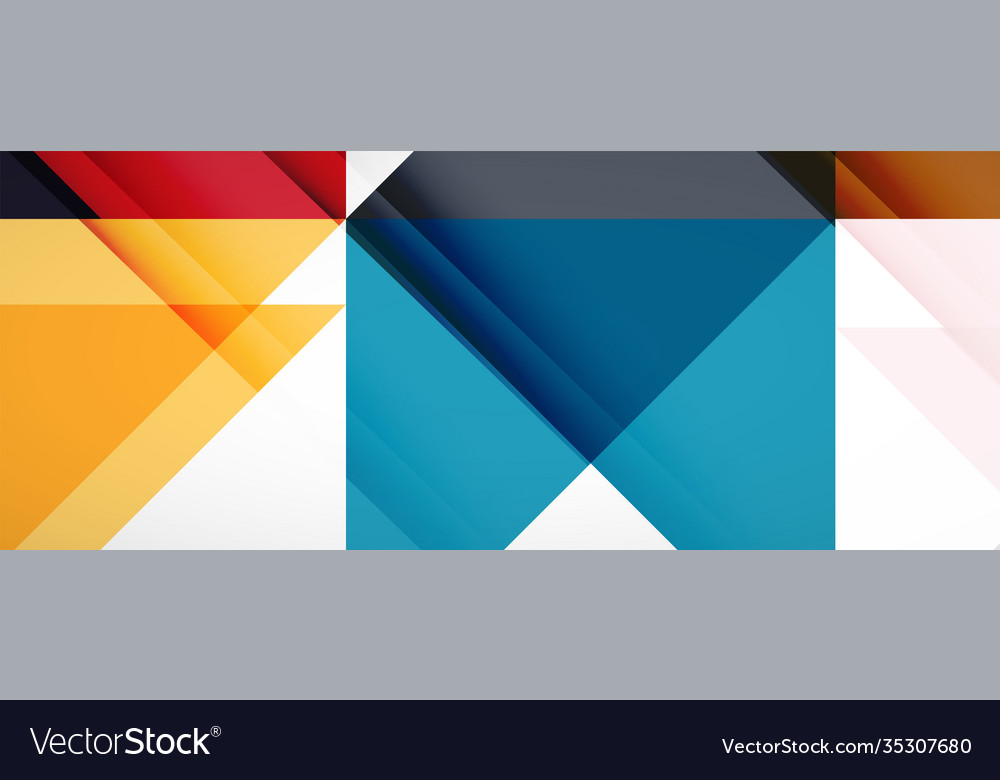 Set triangle geometric backgrounds Royalty Free Vector Image