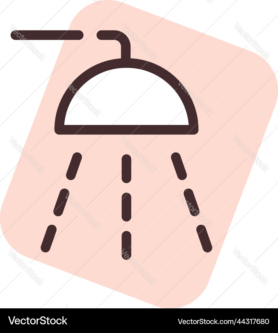 Shower bath on a white background Royalty Free Vector Image