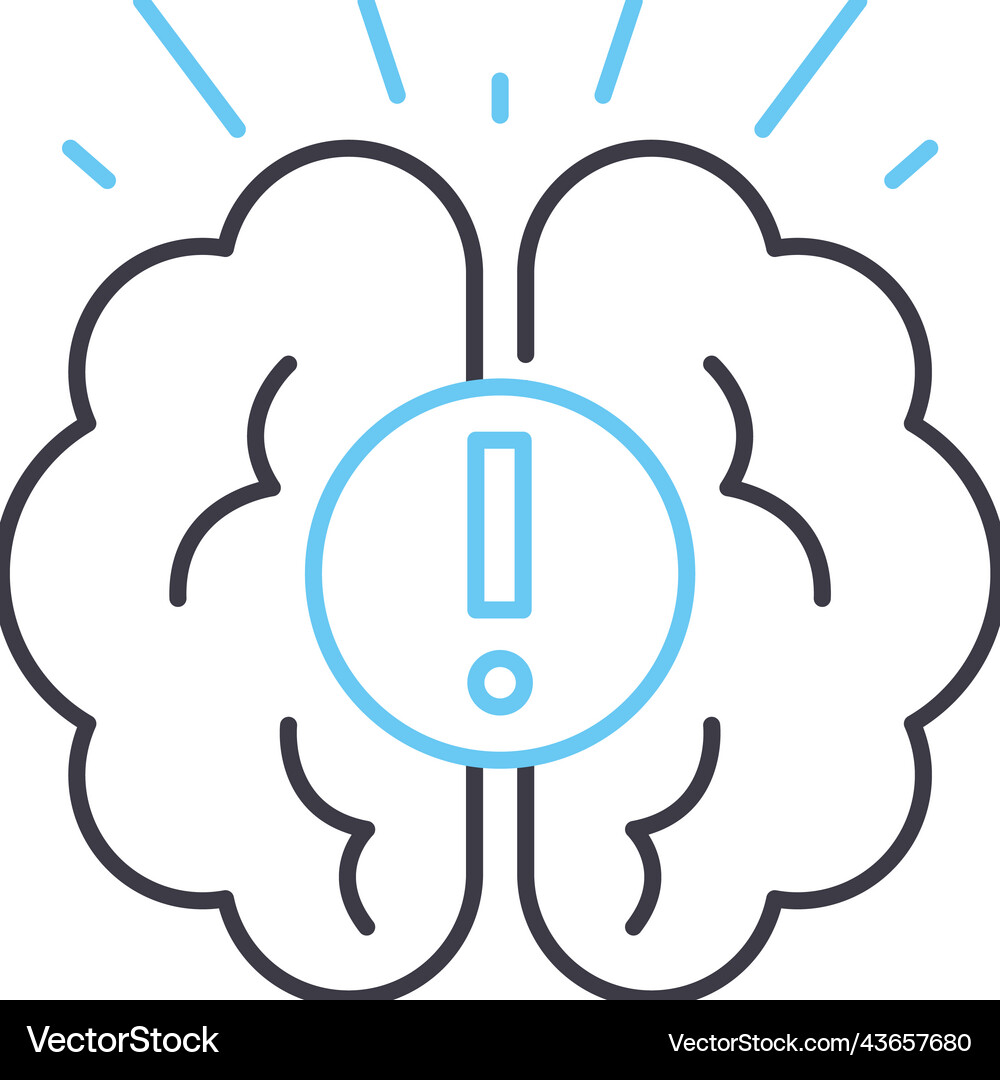 Think big idea line icon outline symbol Royalty Free Vector