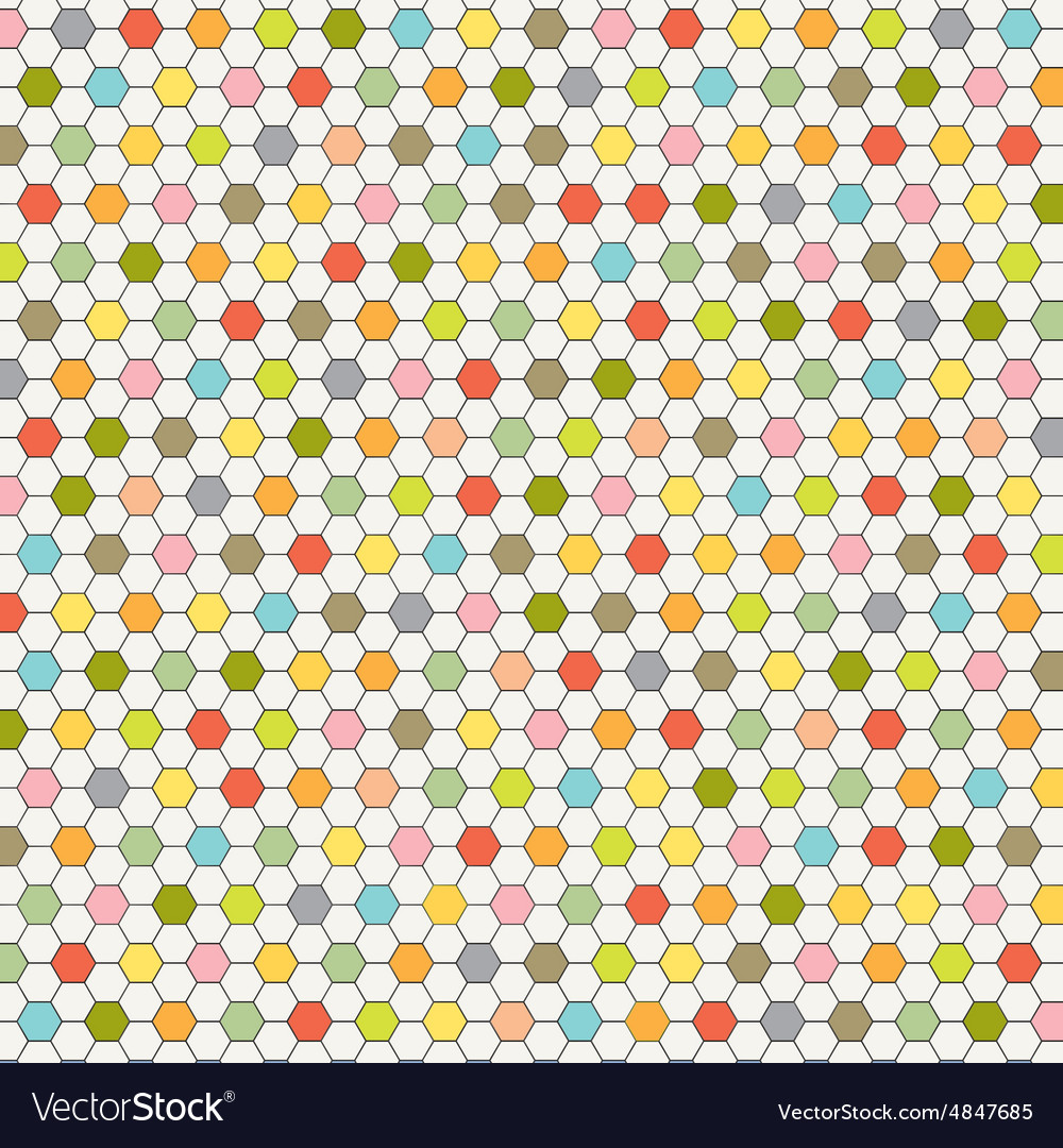 Hexagon tile pattern Royalty Free Vector Image