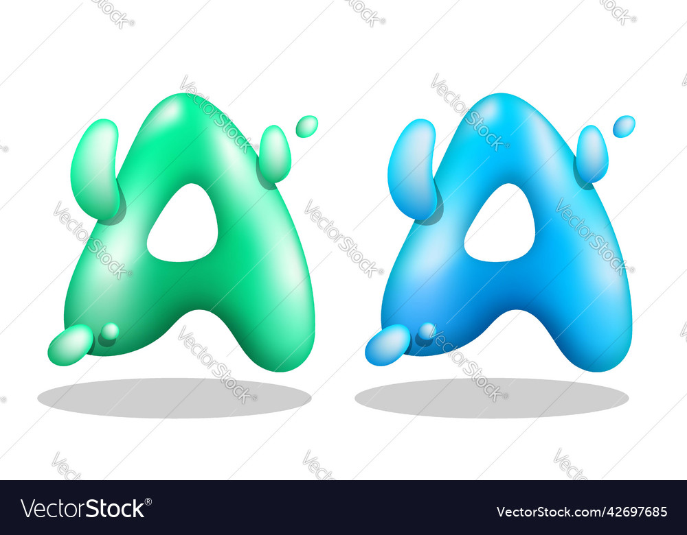 Letter a of english alphabet in bubble gum style Vektorbild