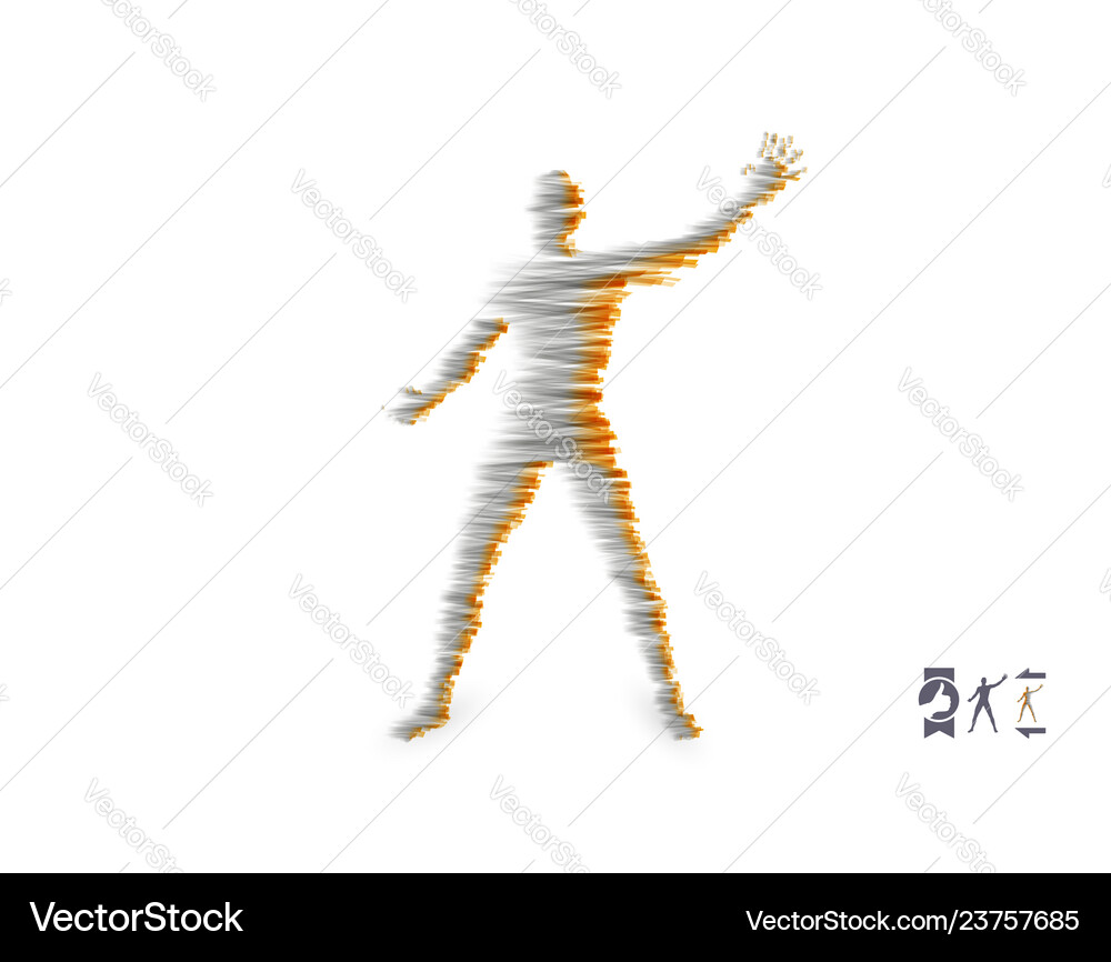 Man with hand up to stop human showing Royalty Free Vector