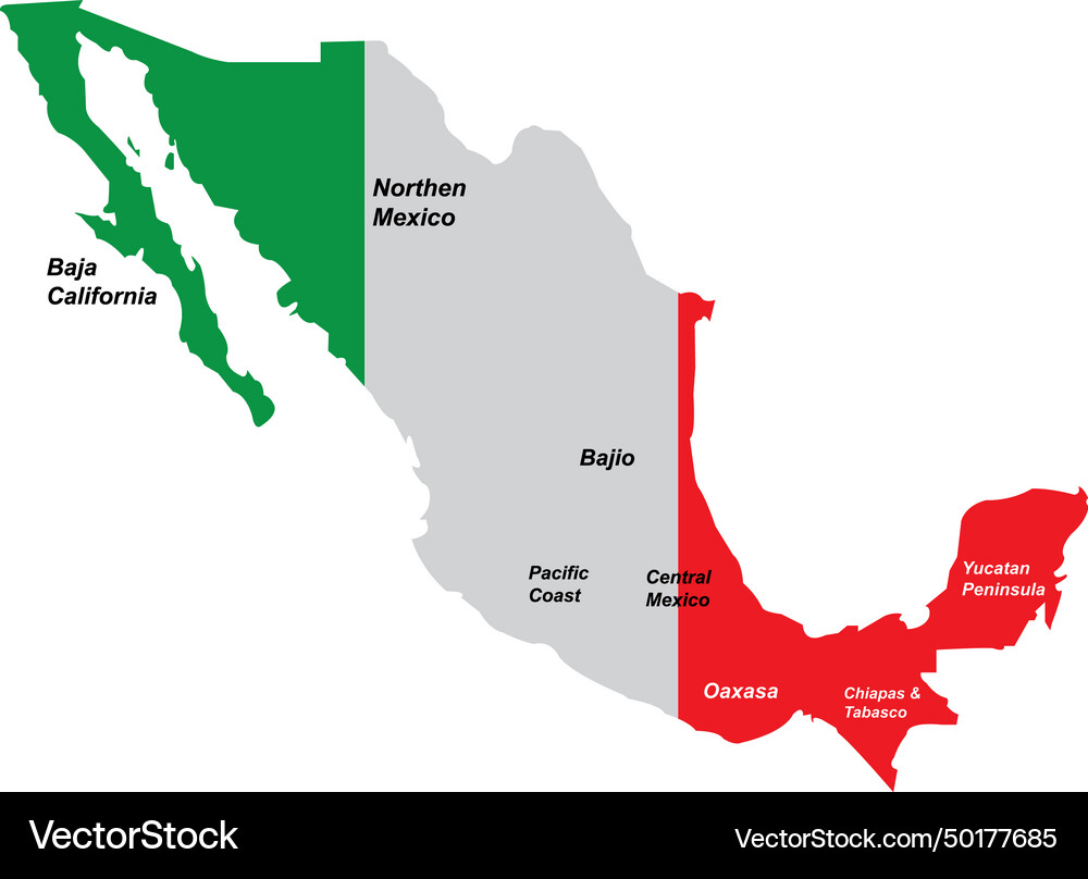 Mexico map icon Royalty Free Vector Image - VectorStock
