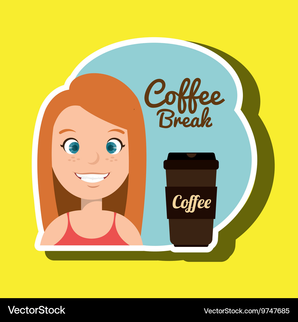 People and coffee icon design Royalty Free Vector Image