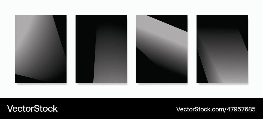 This is a set of contemporary silver gradient Vector Image