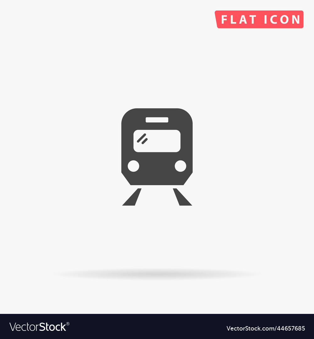 Train flat icon Royalty Free Vector Image - VectorStock