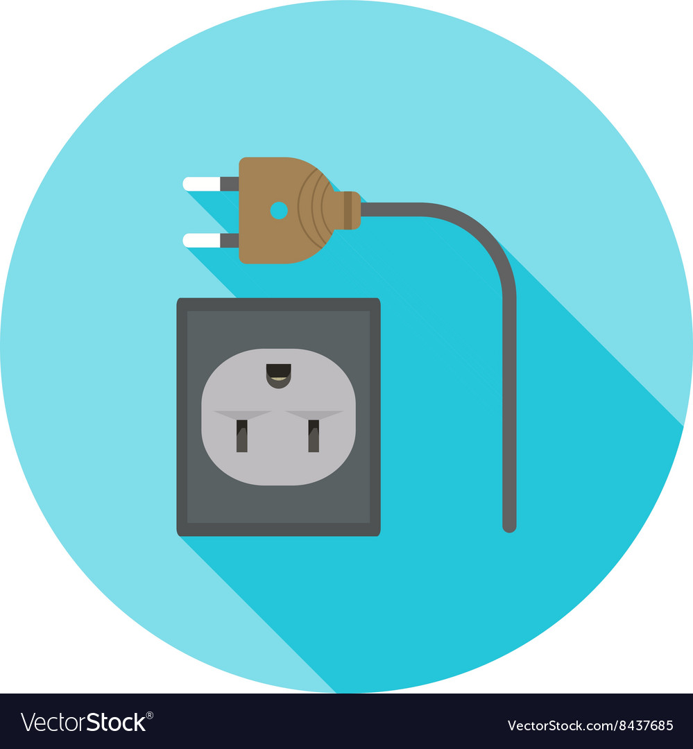 Wire and plug Royalty Free Vector Image - VectorStock