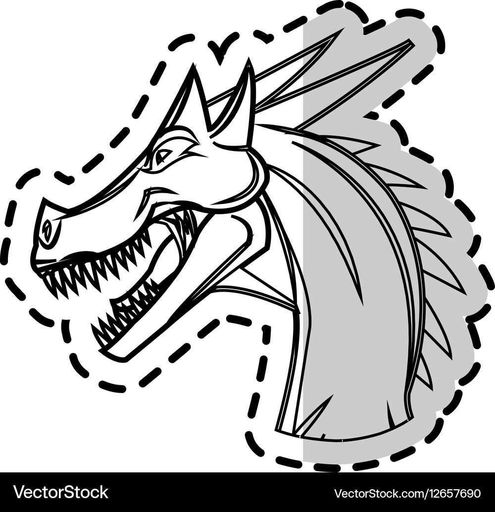 Dragon cartoon icon Royalty Free Vector Image - VectorStock
