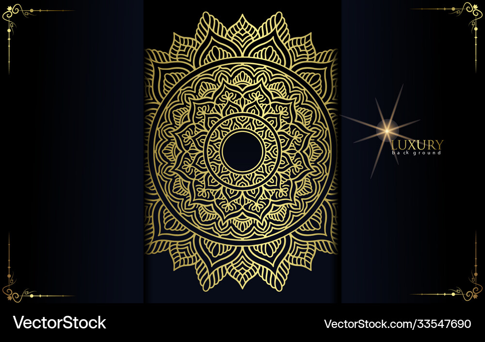 Floral and mandala ornamental decorative frame Vector Image