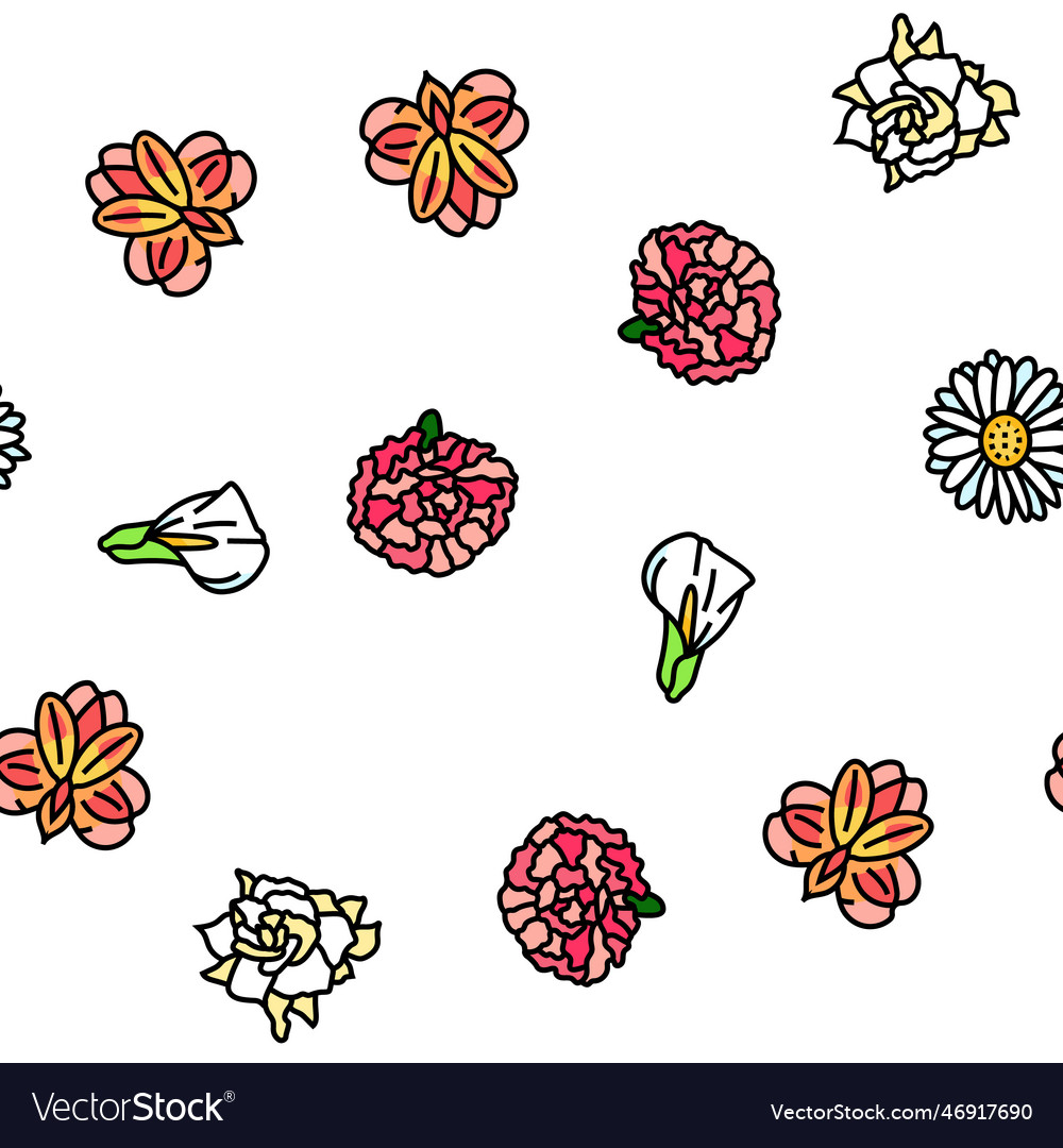 Flower spring floral blossom seamless Royalty Free Vector