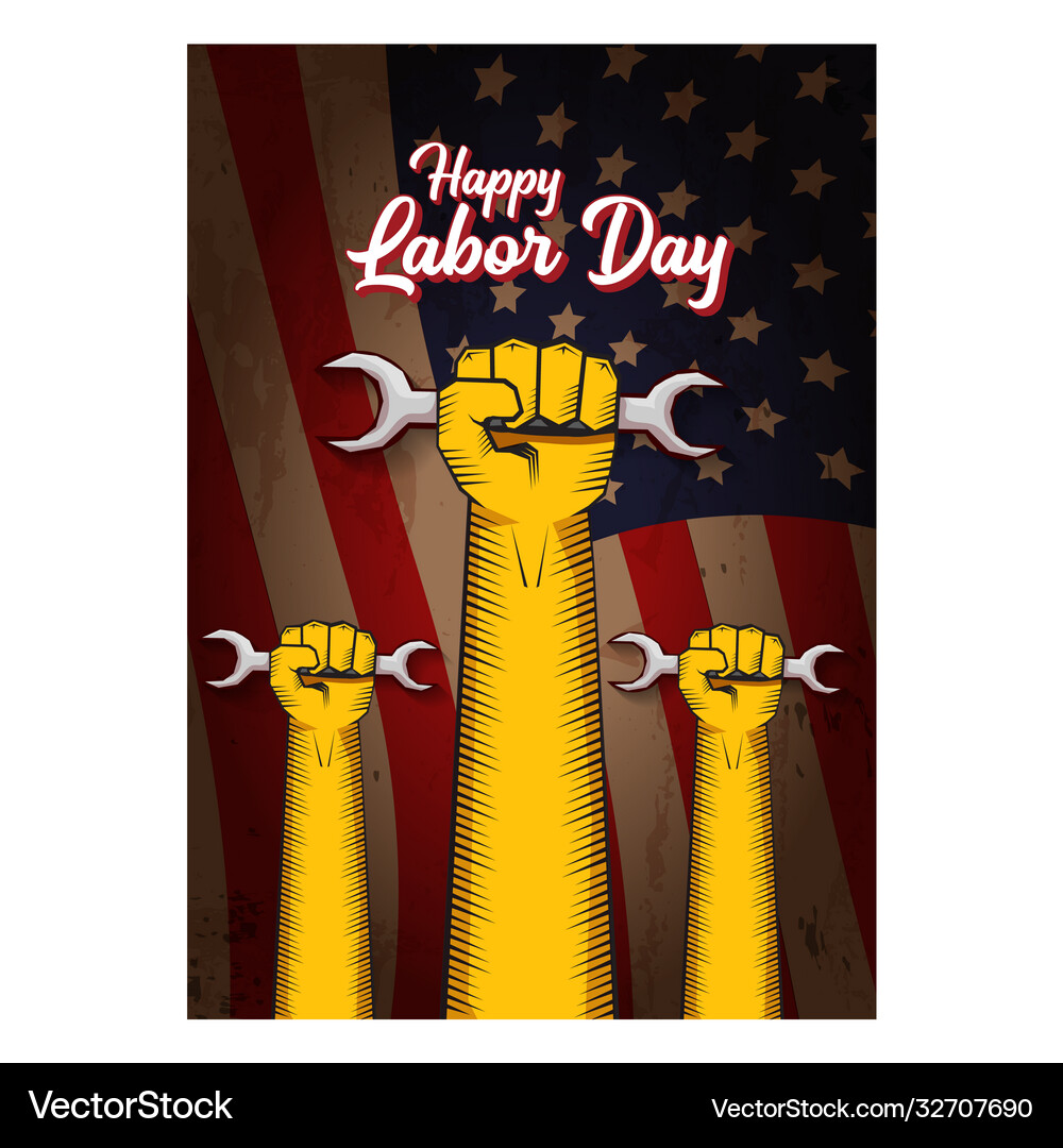 Labor day usa vertical poster background or flyer Vector Image