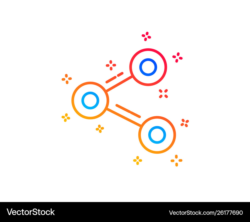 Share line icon social media sign Royalty Free Vector Image