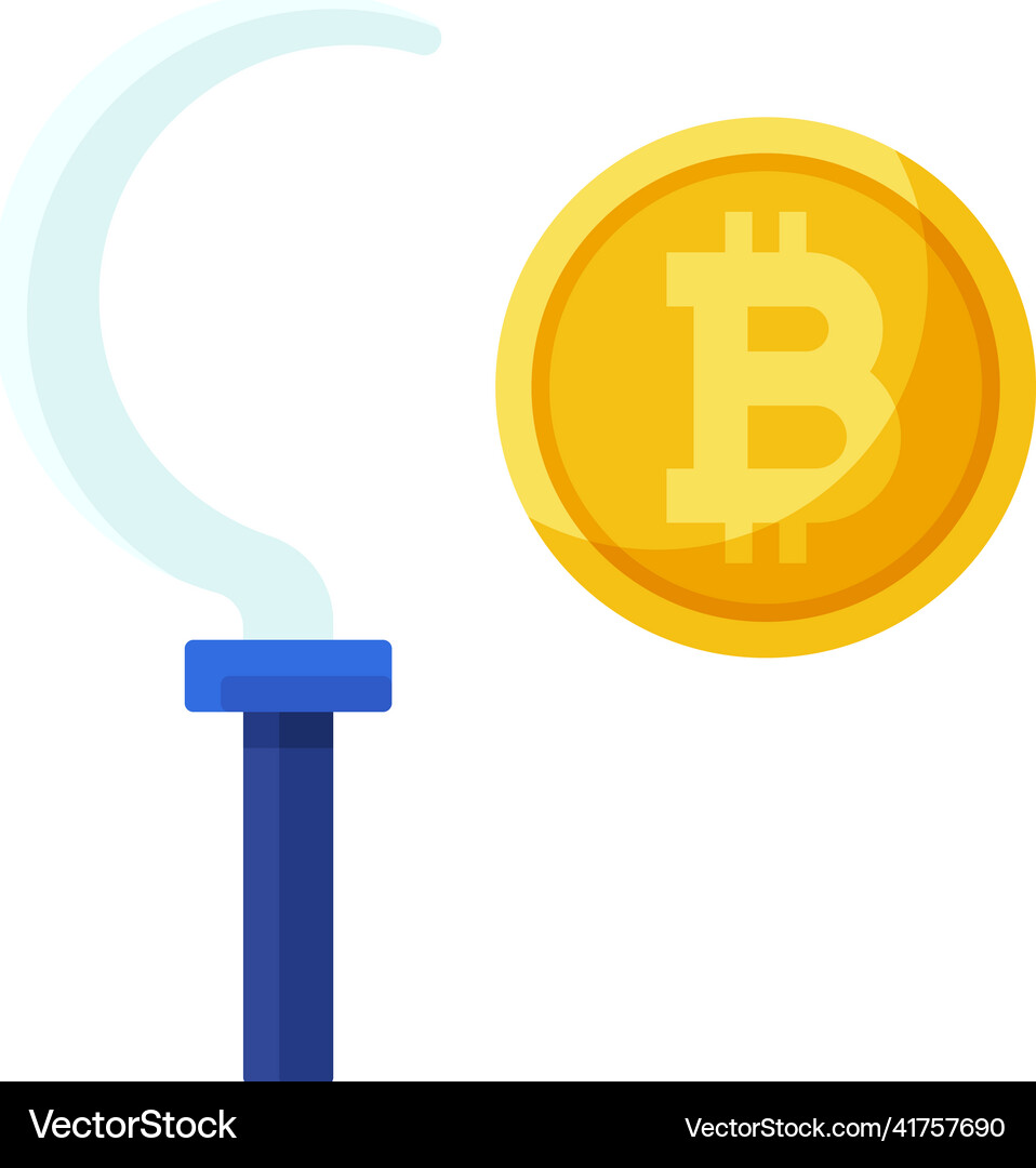 Yield farming icon bitcoin related Royalty Free Vector Image