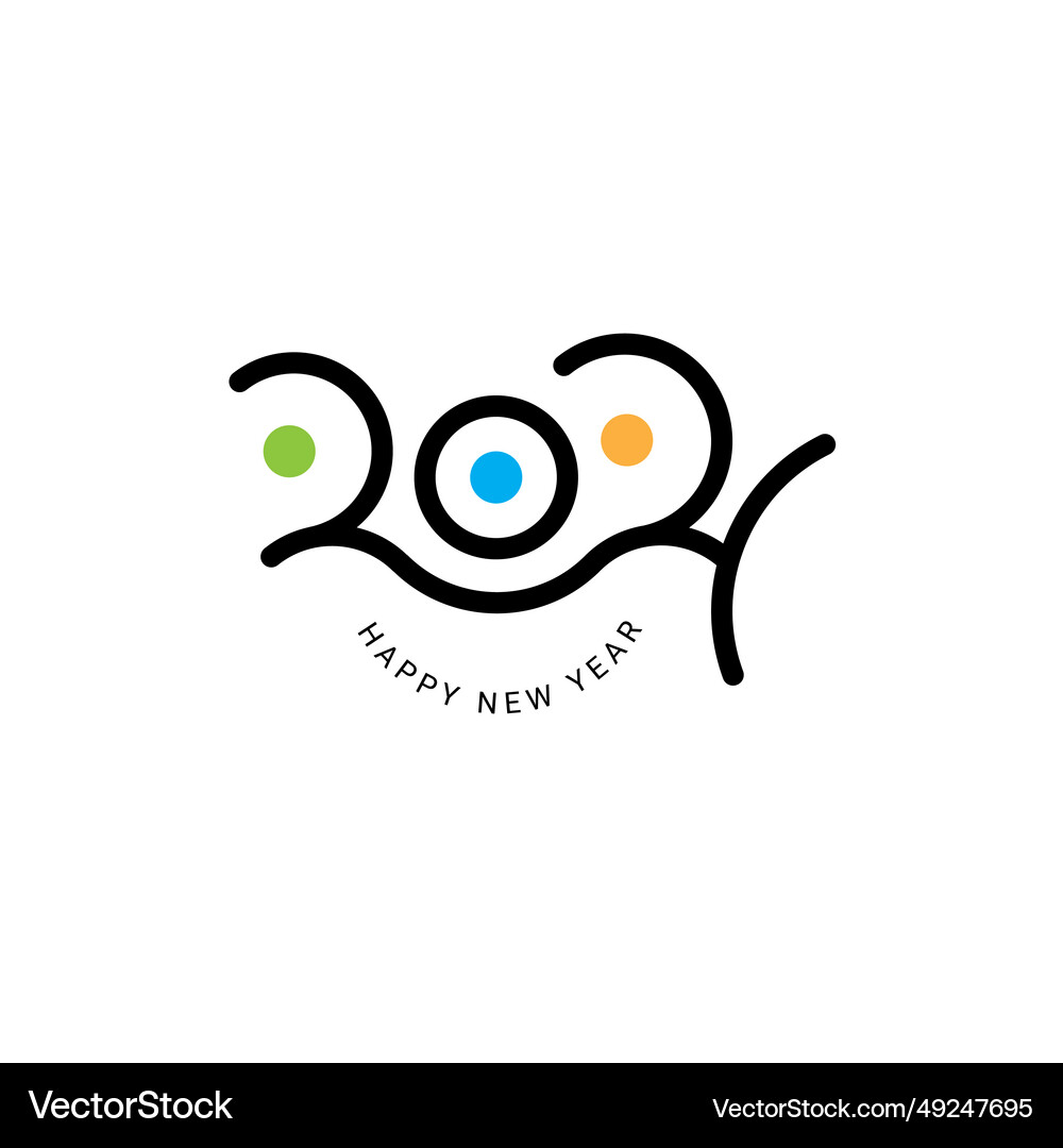 2024 typography logo design concept Royalty Free Vector