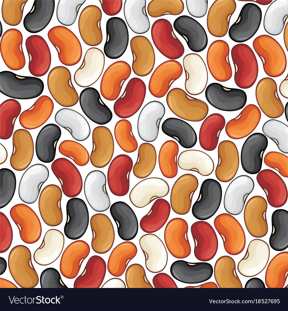 Background pattern with beans Royalty Free Vector Image