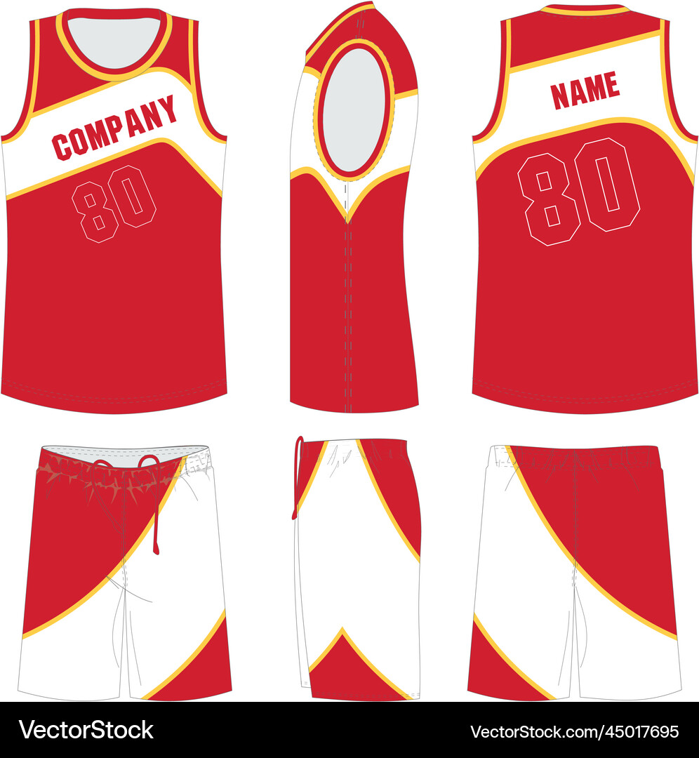Basketball uniform jersey shorts mock ups template