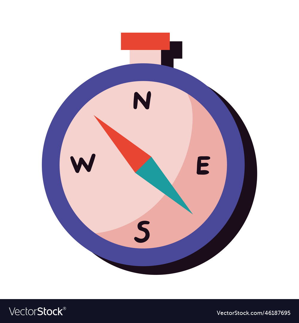 Compass guide device Royalty Free Vector Image