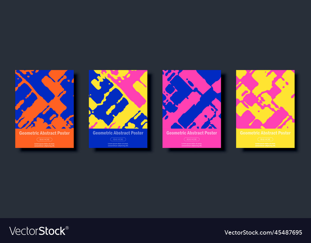Cover set geometric pattern Royalty Free Vector Image