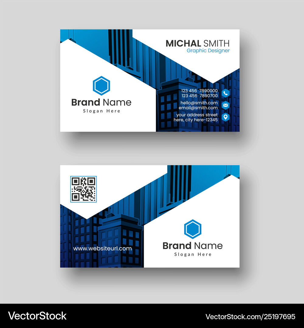 Creative modern corporate business card tempalte Vector Image
