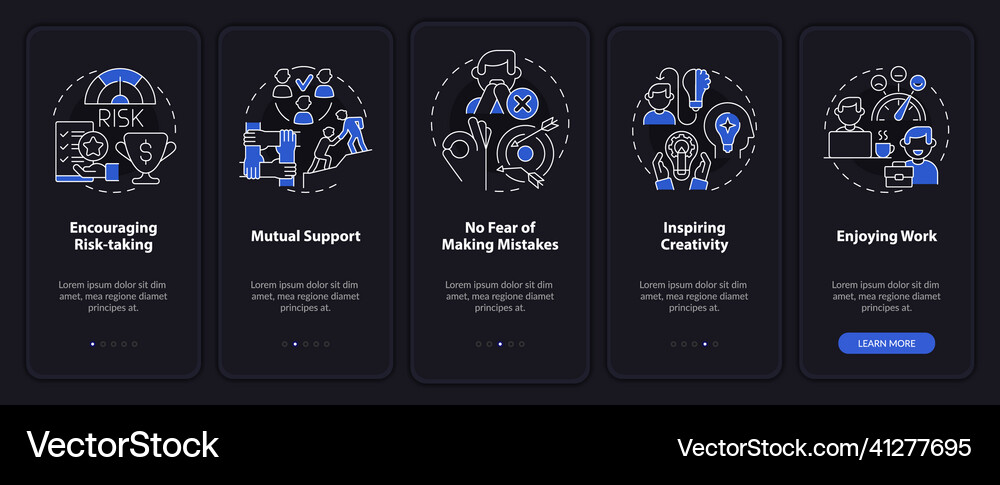 Employee wellness importance night mode Royalty Free Vector