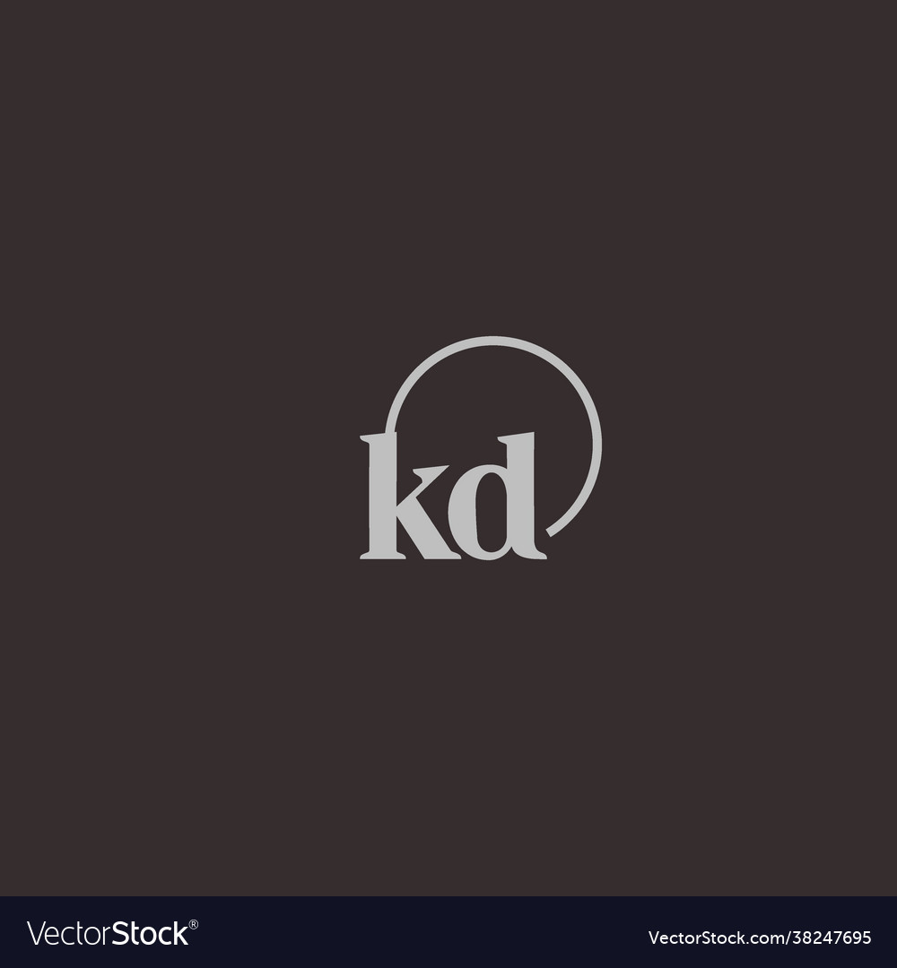 Kd initials logo monogram Royalty Free Vector Image