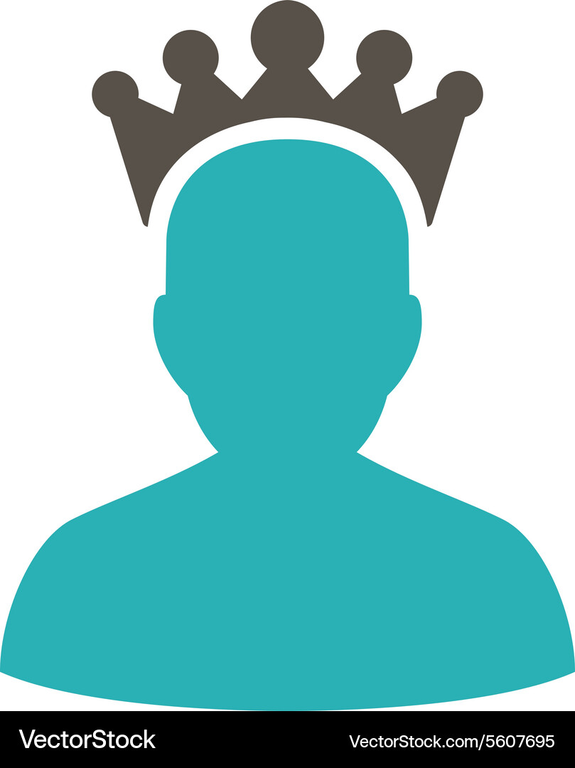 King icon from competition success bicolor Vector Image