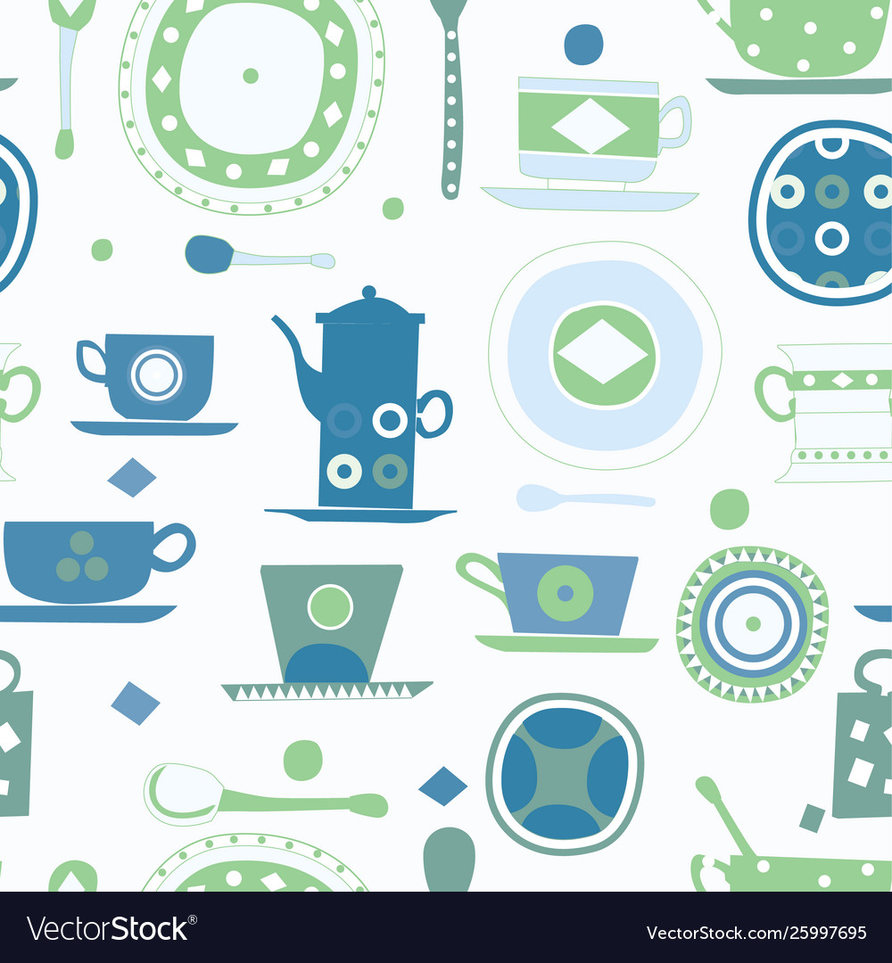 Kitchen pattern seamless design graphic Royalty Free Vector