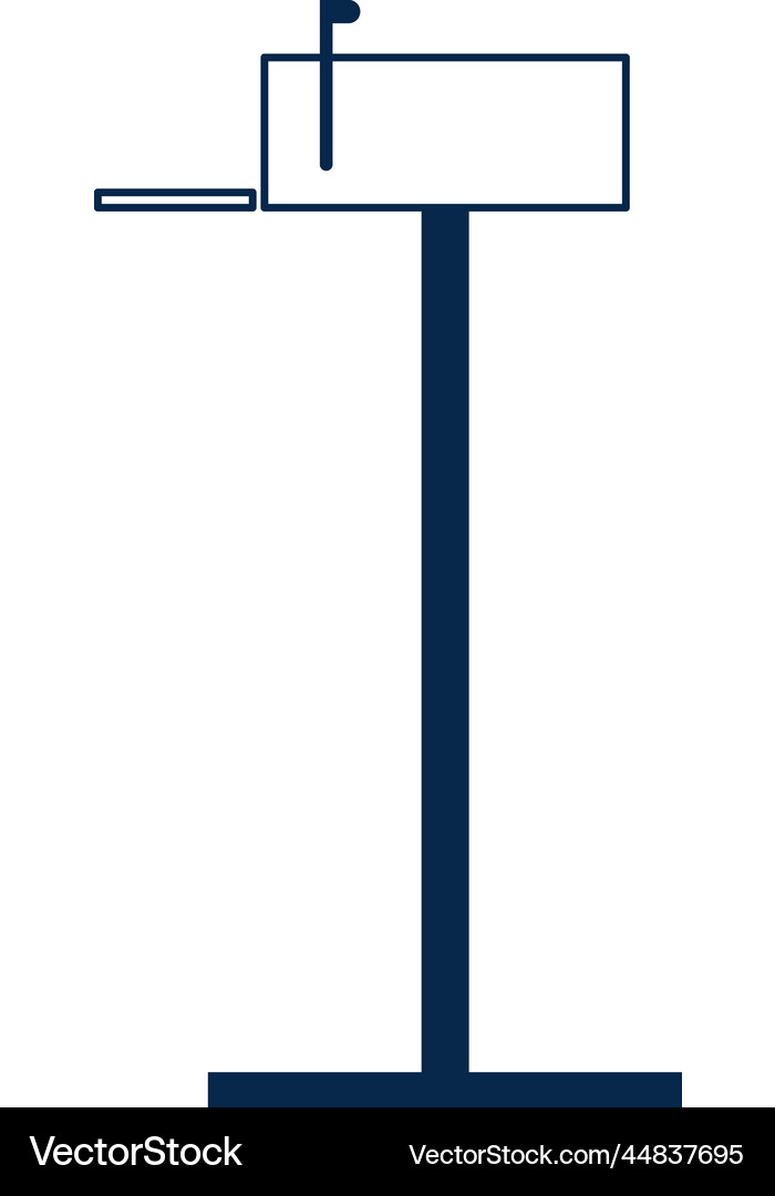 Mail box icon home address symbol letter Vector Image