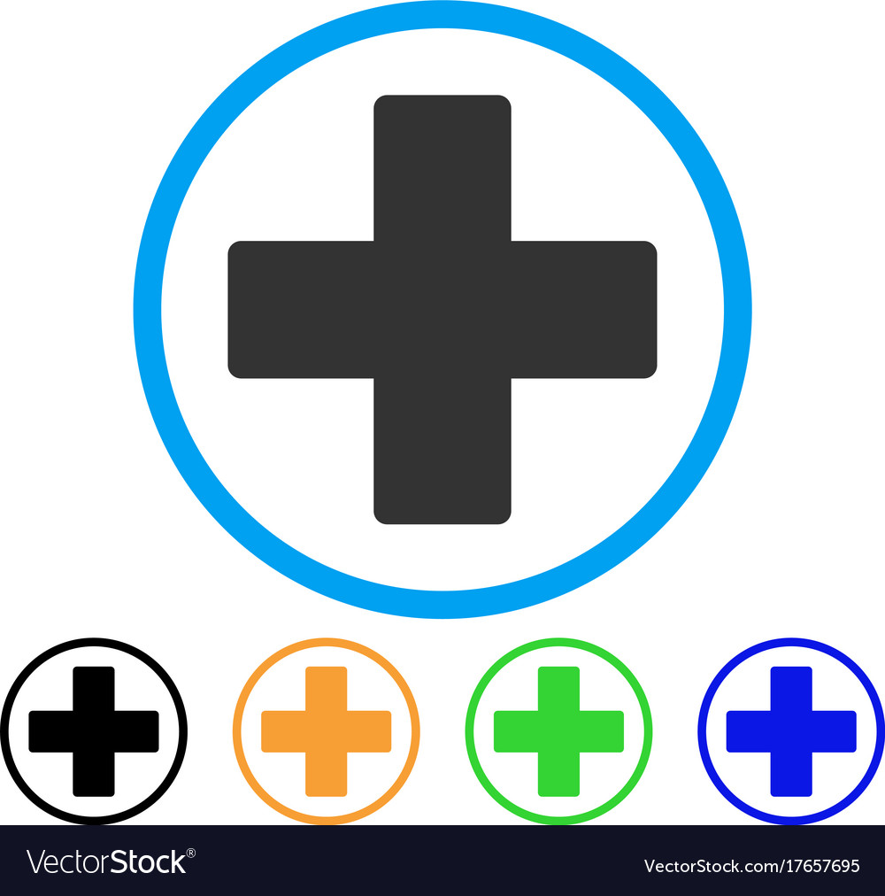 Plus rounded icon Royalty Free Vector Image - VectorStock