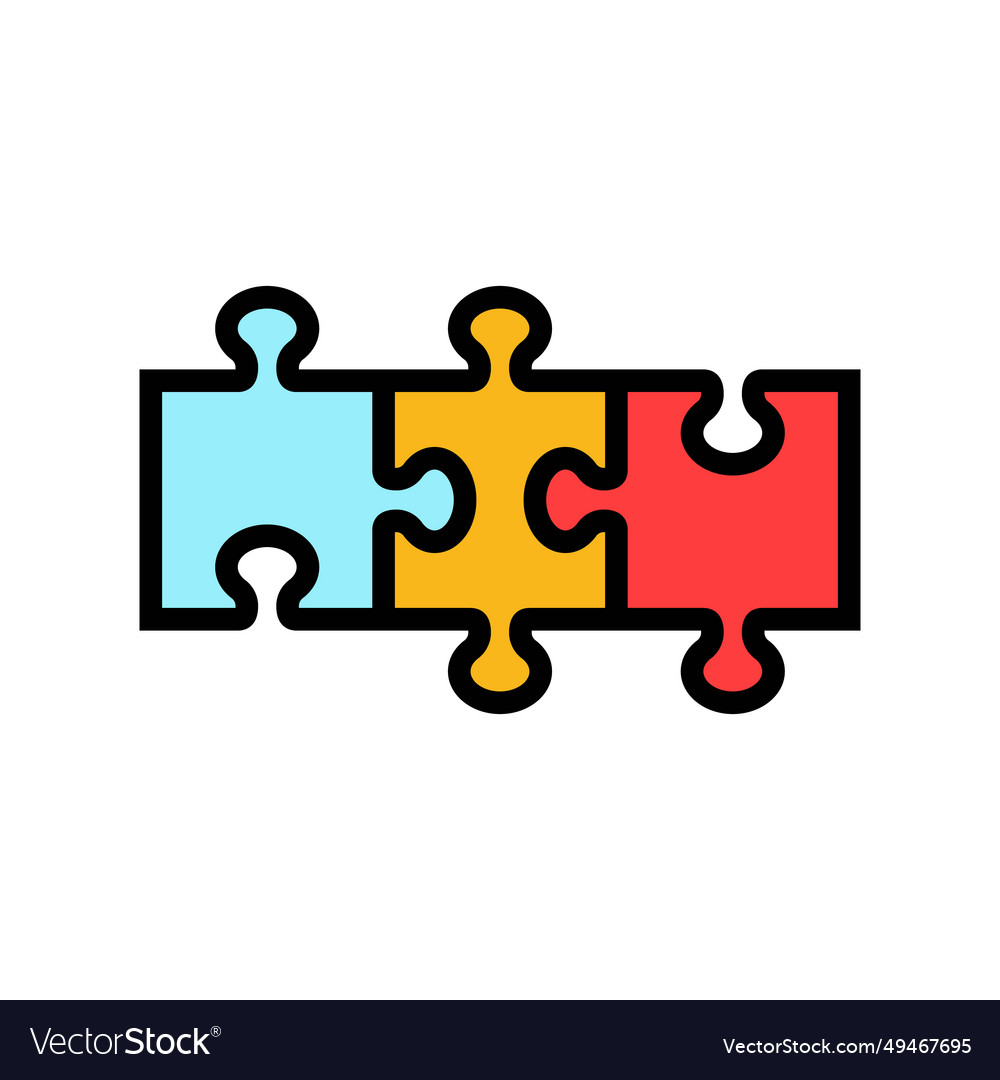 Puzzle business solution color icon Royalty Free Vector Puzzle business solution color icon Royalty Free Vector