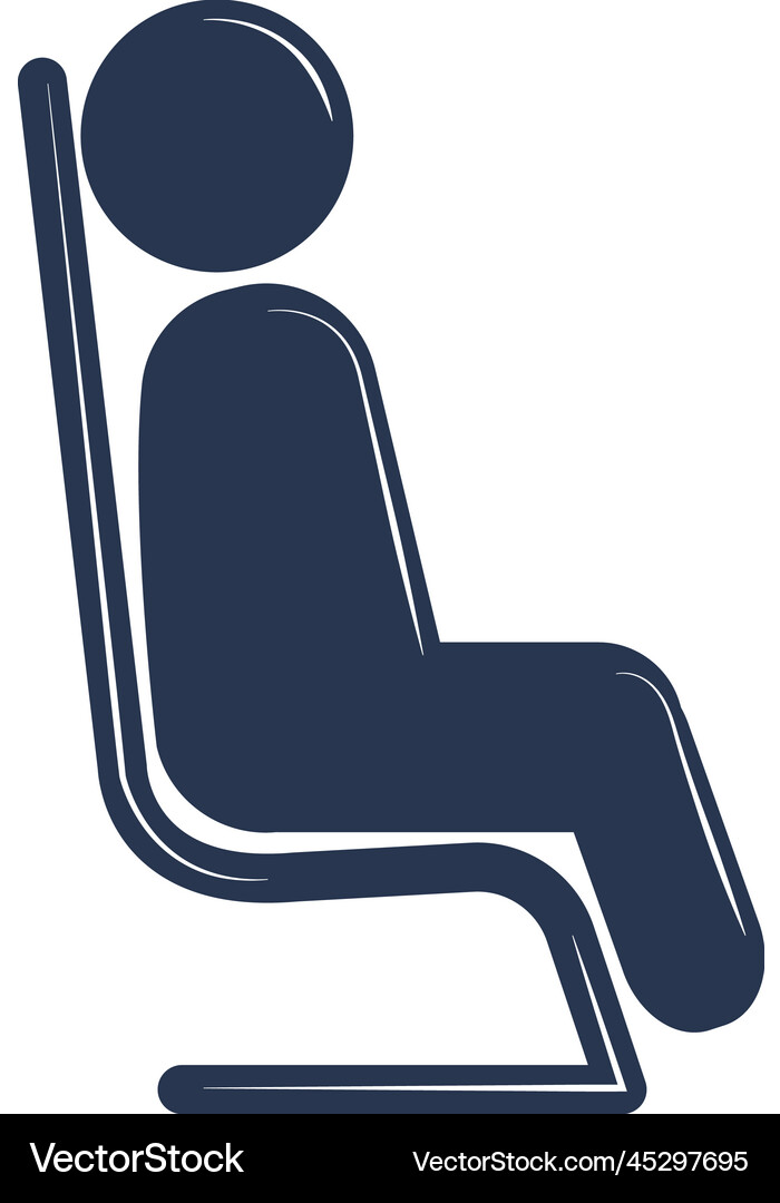 Seat passenger airport Royalty Free Vector Image