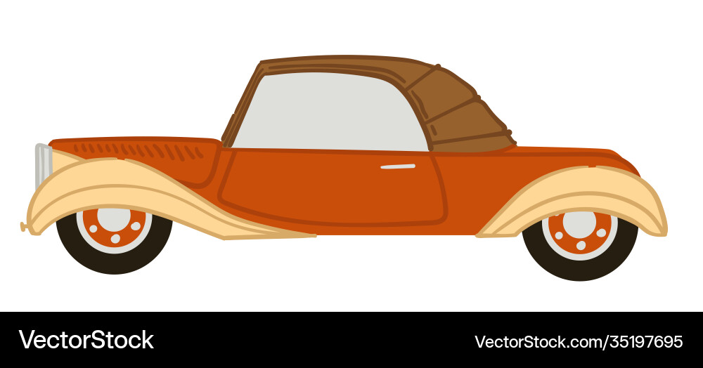 Vintage retro car old fashioned model auto Vector Image